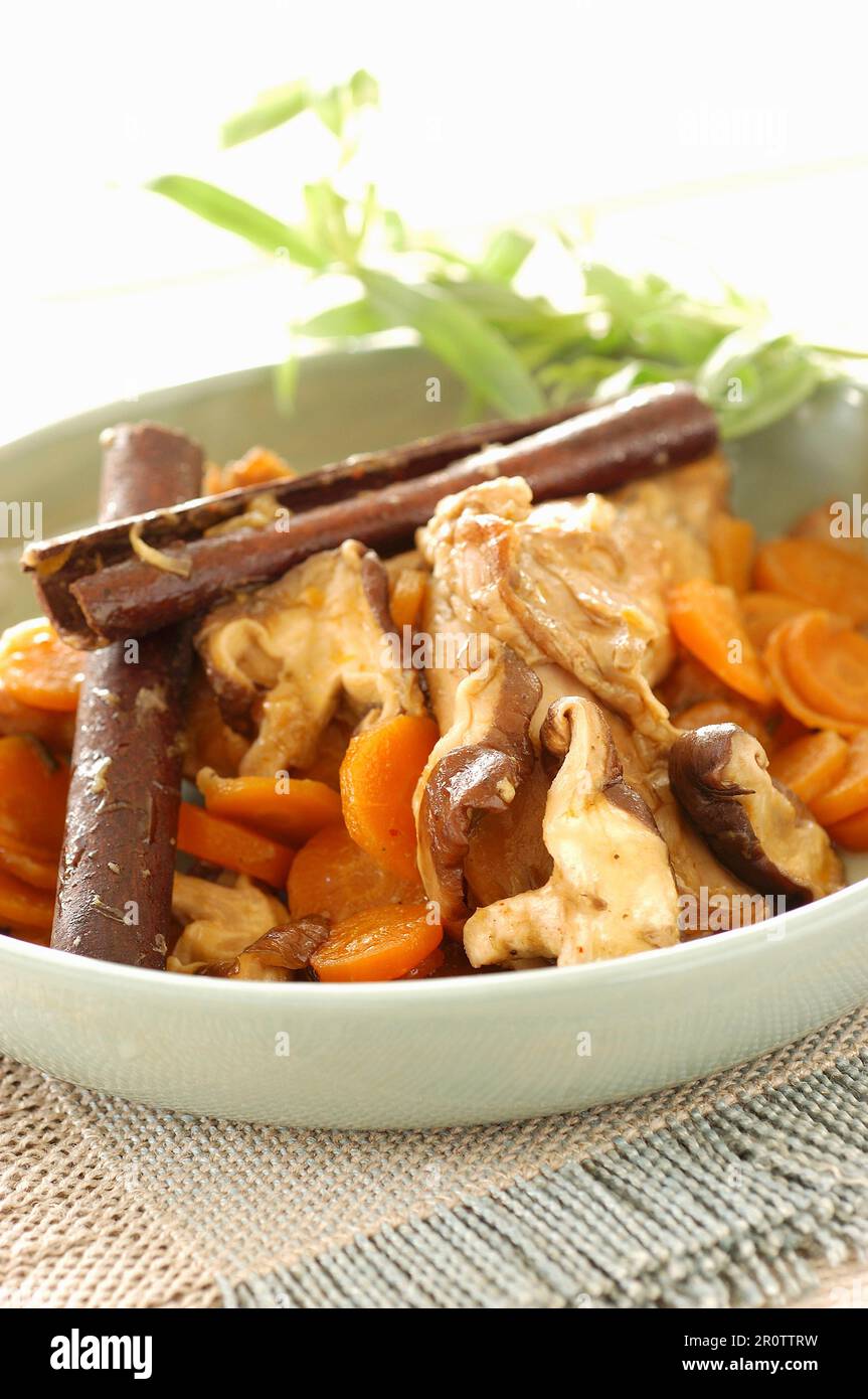 Rabbit carrots mushrooms Stock Photo - Alamy