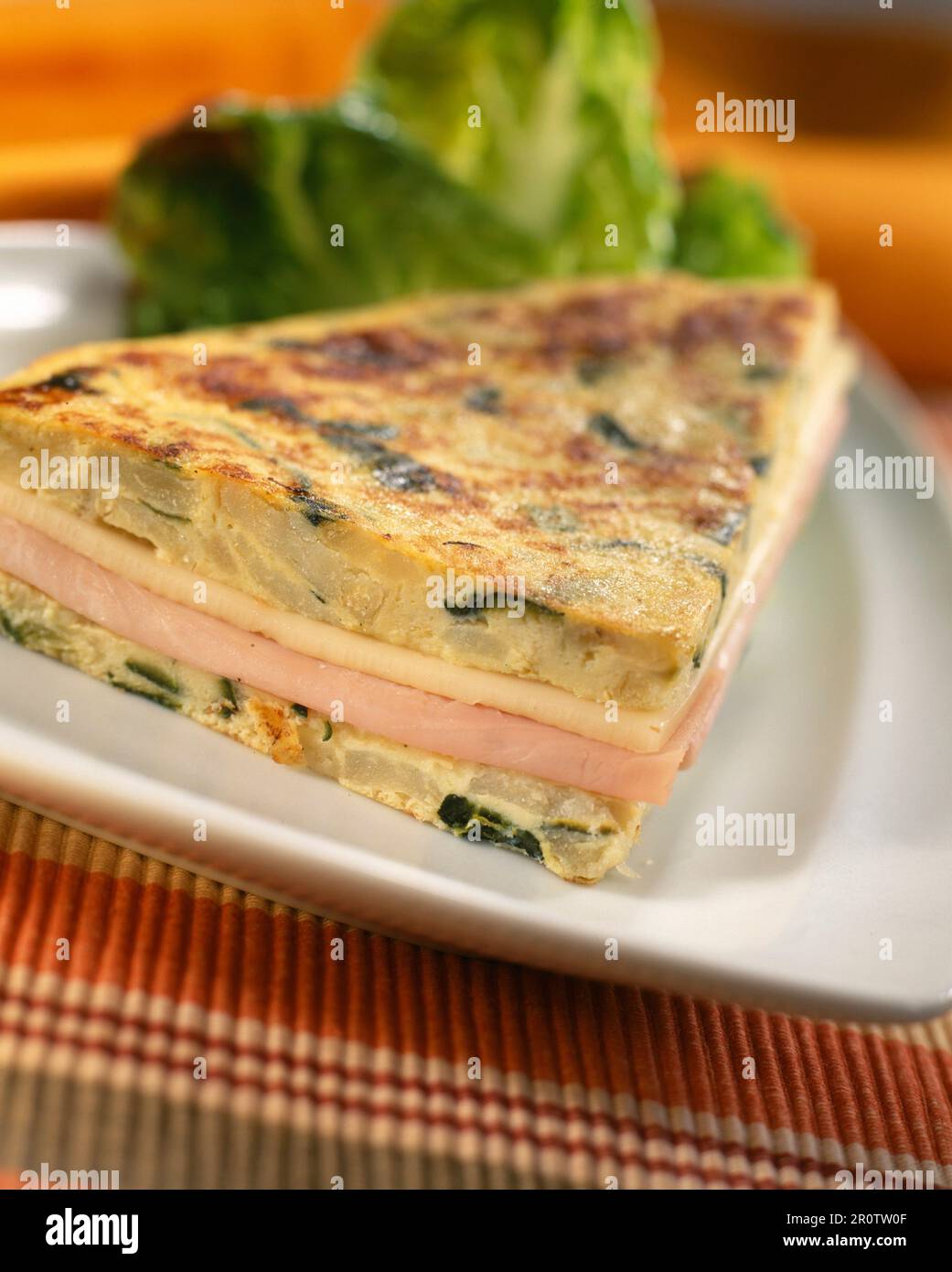 Ham and cheese tortilla Stock Photo - Alamy