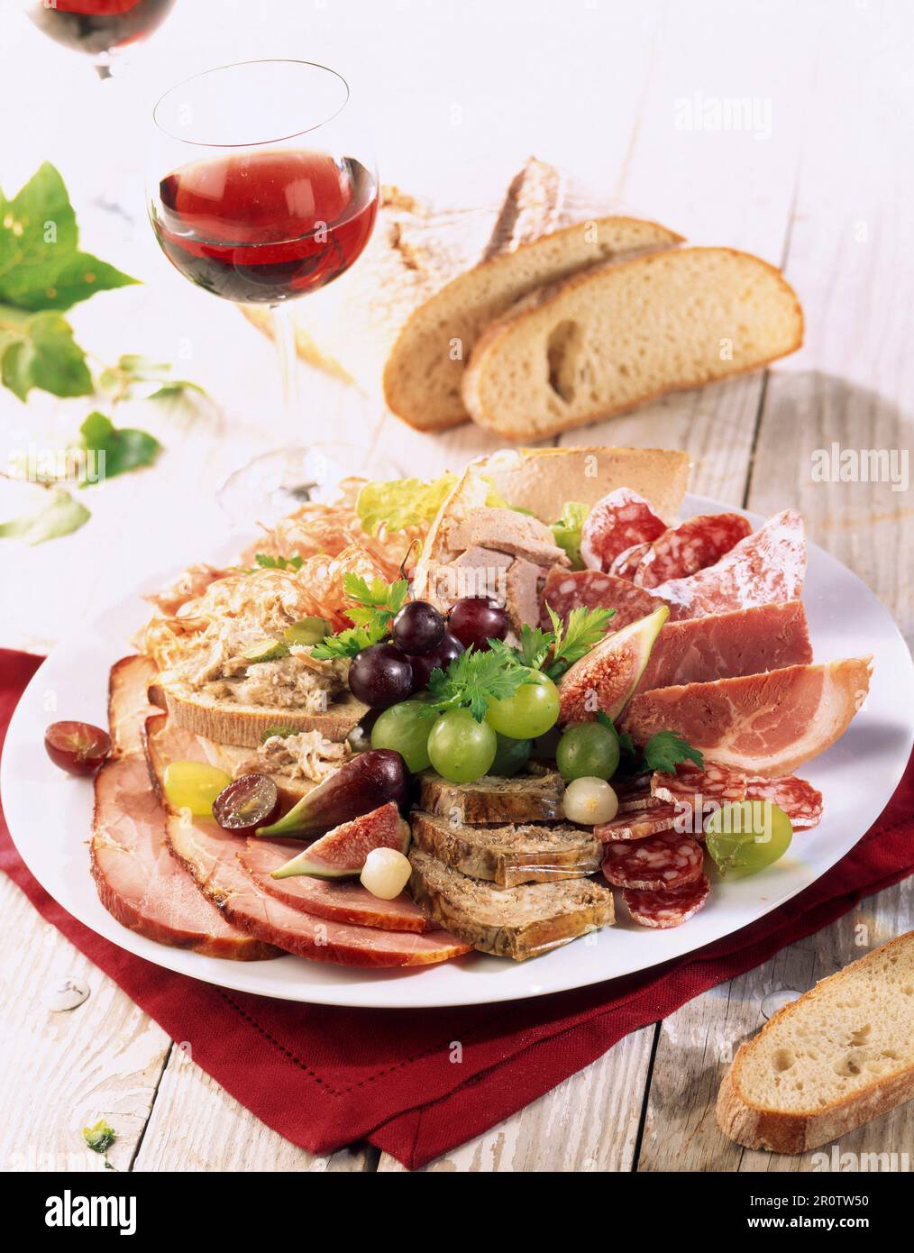 Composition of cooked meats Stock Photo - Alamy