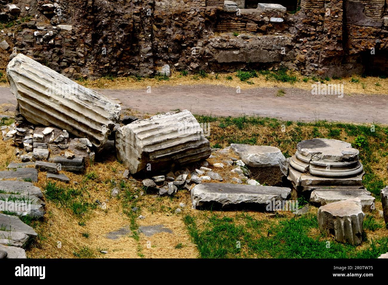 Ruins in historic Circus Maximus in Rome Italy Stock Photo - Alamy