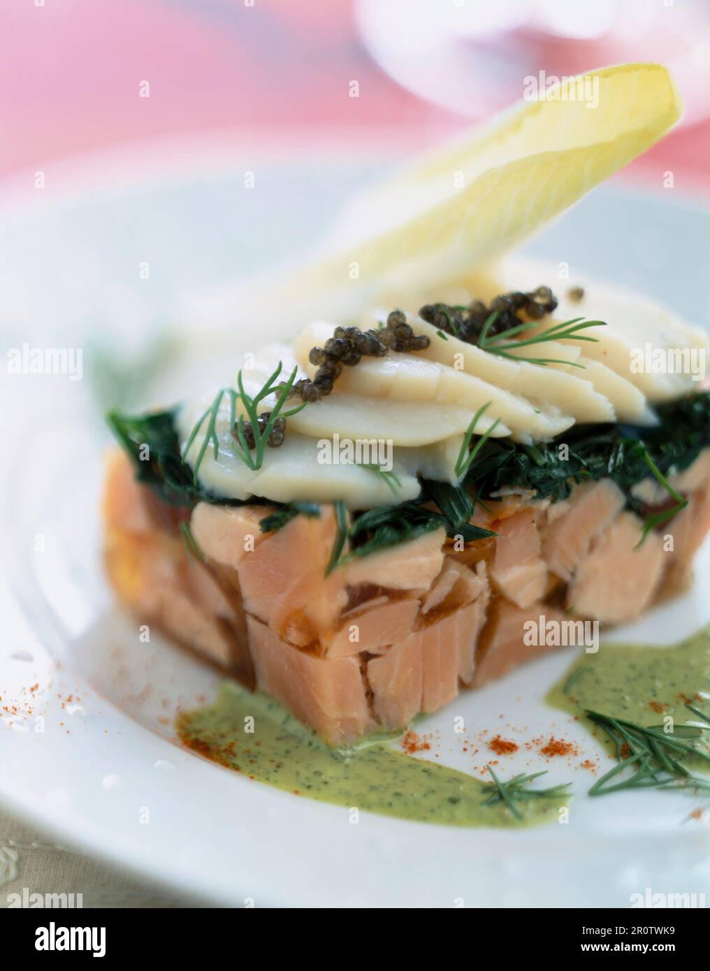 Fish terrine with scallops Stock Photo - Alamy