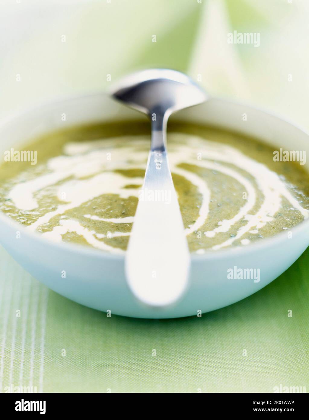 Creamed lettuce soup Stock Photo - Alamy