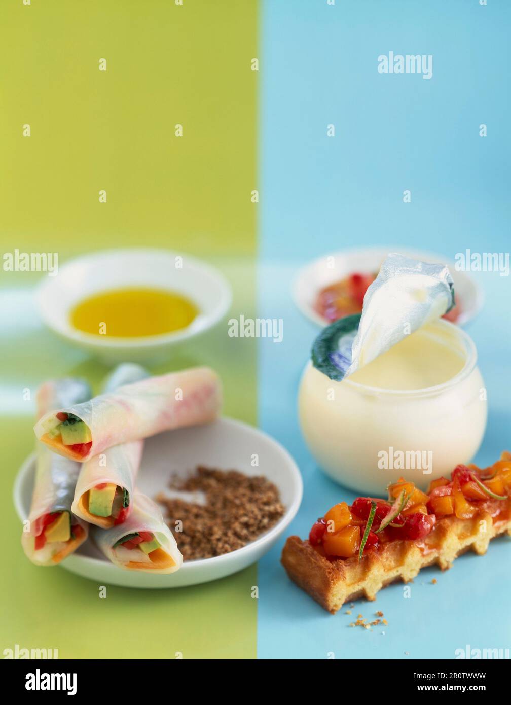 Sweet and savoury tea time snack Stock Photo - Alamy