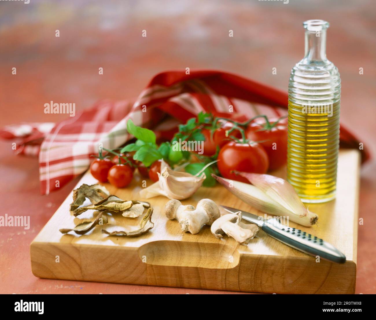 Composition of ingredients for Italian recipe Stock Photo - Alamy