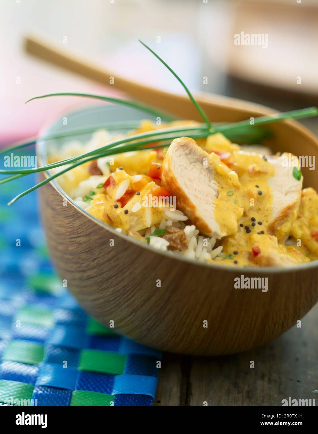 chicken colombo with basmati rice Stock Photo - Alamy