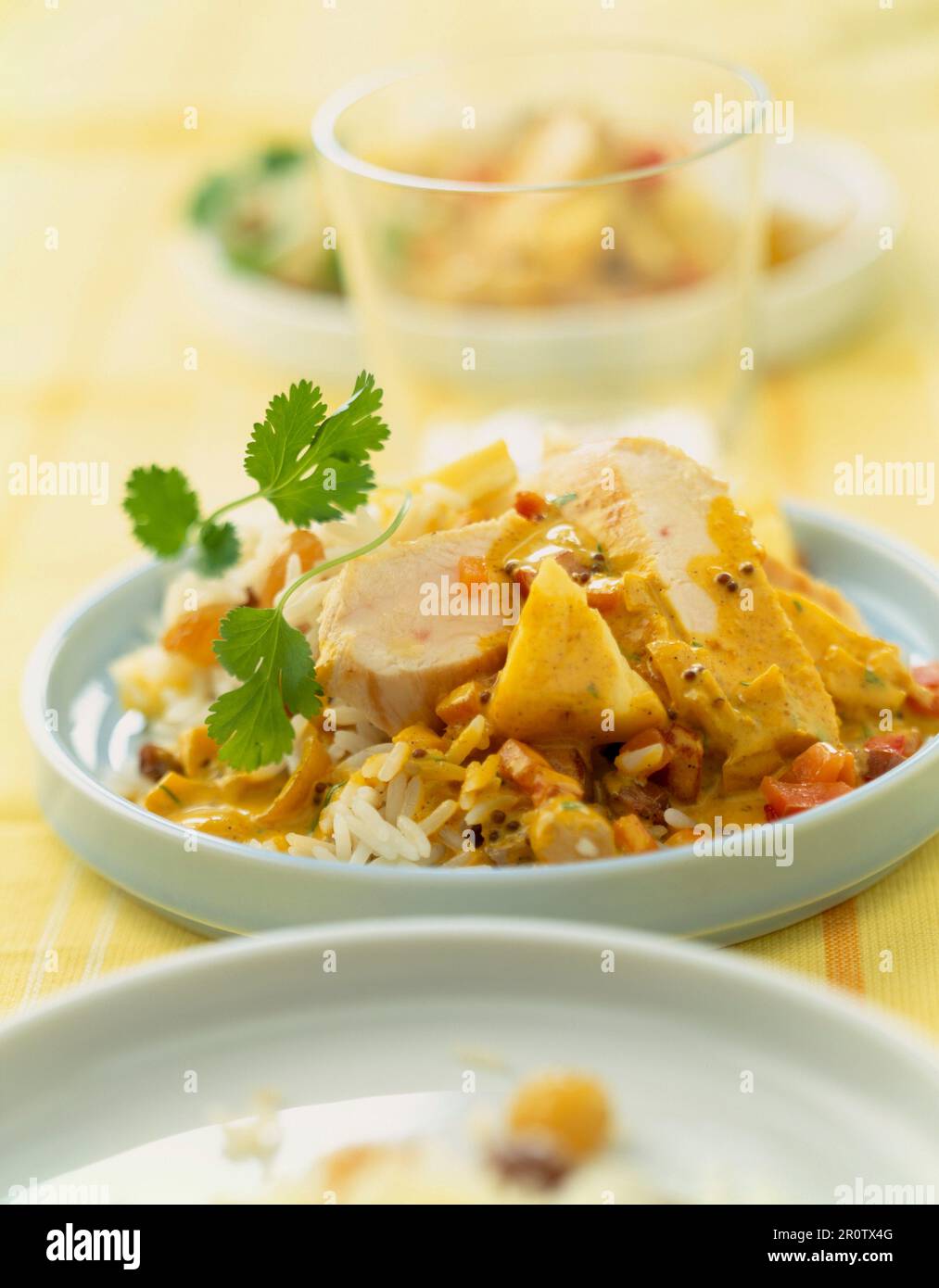 Chicken and rice curry Stock Photo - Alamy