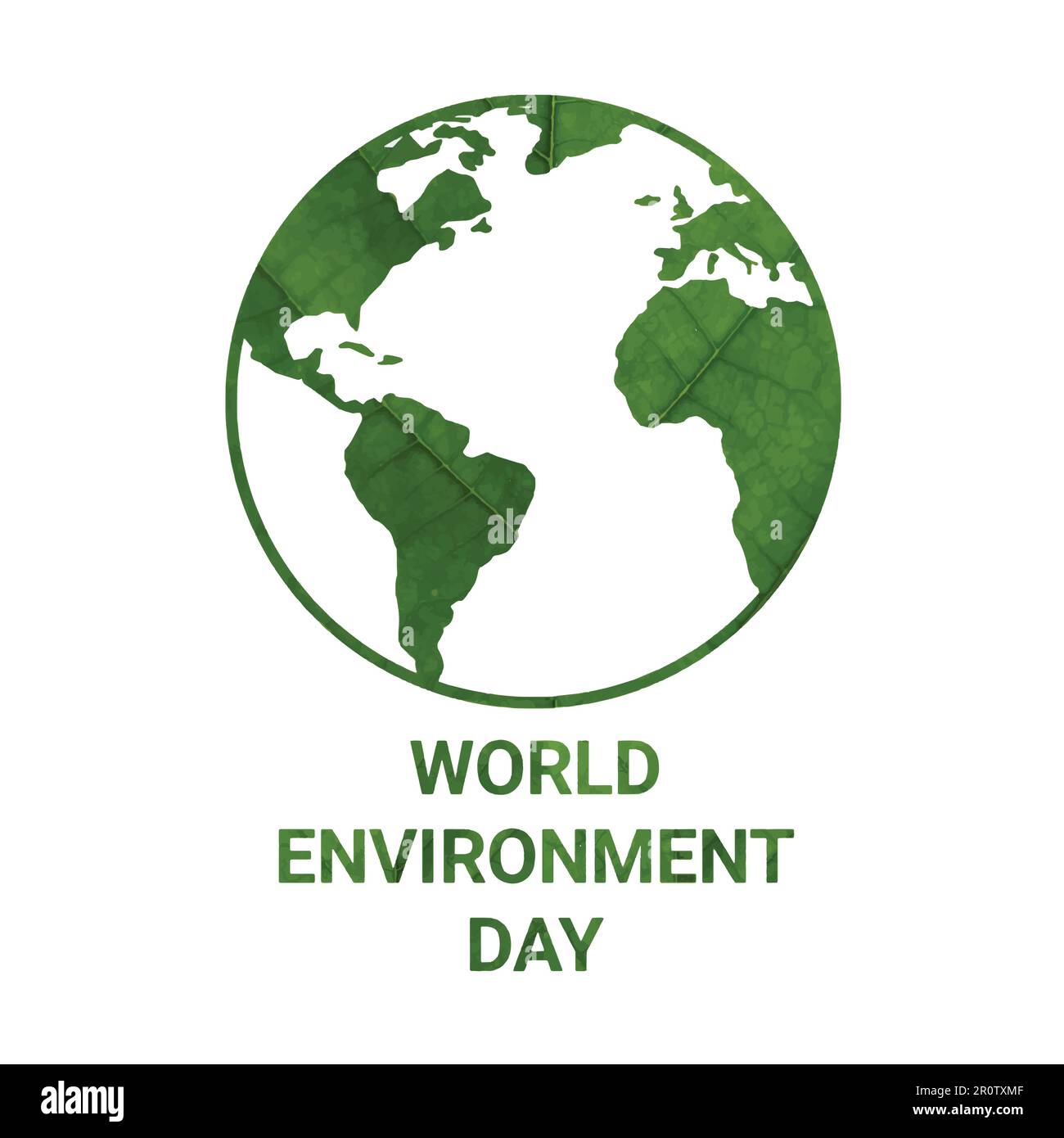 World Environment Day concept with green leaves on white background. Vector illustration Stock ...