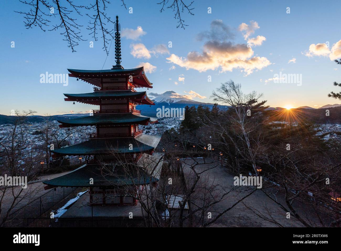 Shimoyoshida, Japan - December 27, 2019. Exterior shot of the famous ...
