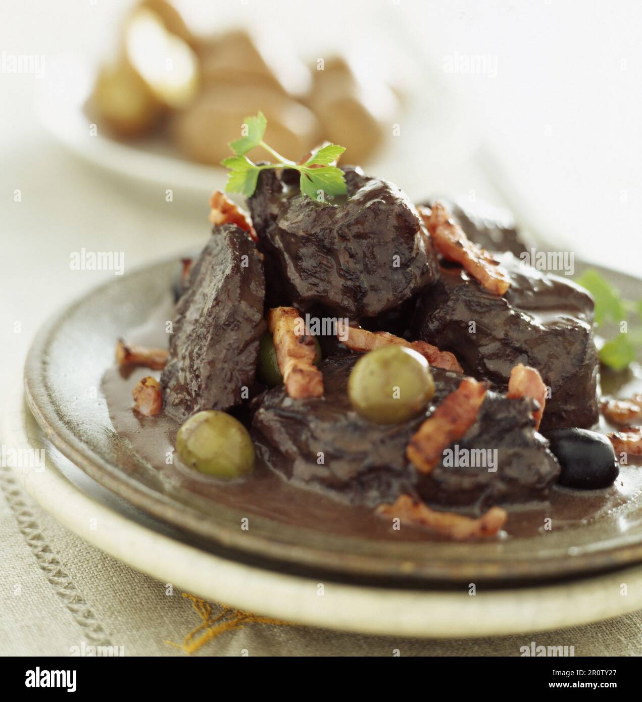 Beef estouffade with olives Stock Photo - Alamy