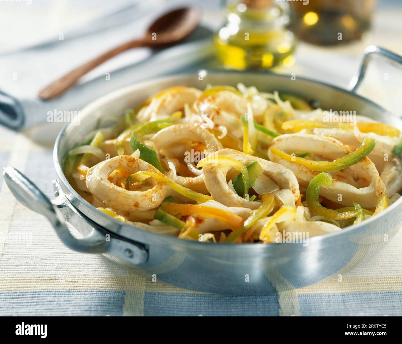 spicy calamary cassolette Stock Photo - Alamy