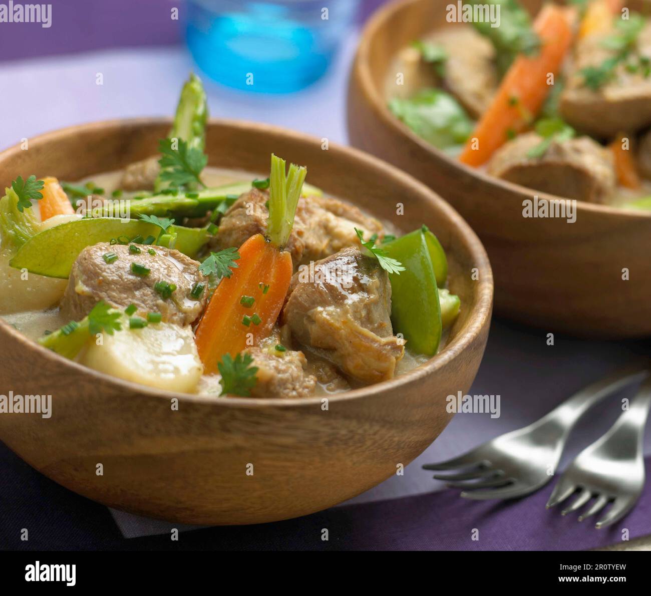 Lamb and vegetable navarin stew Stock Photo - Alamy