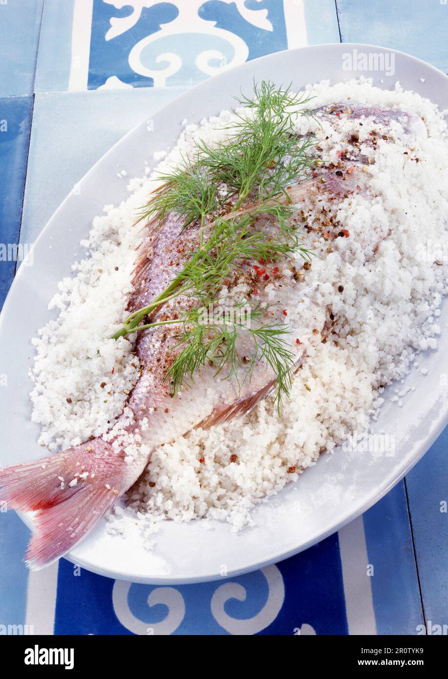 sea bream in salt crust Stock Photo - Alamy