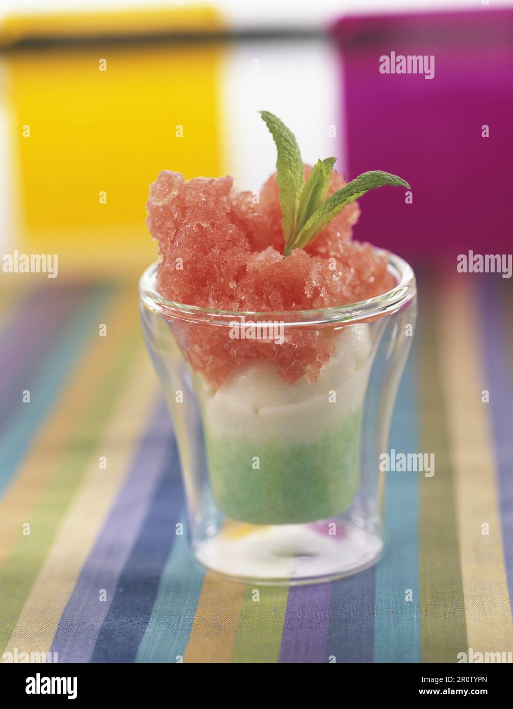 watermelon, mint and coconut granite Stock Photo - Alamy
