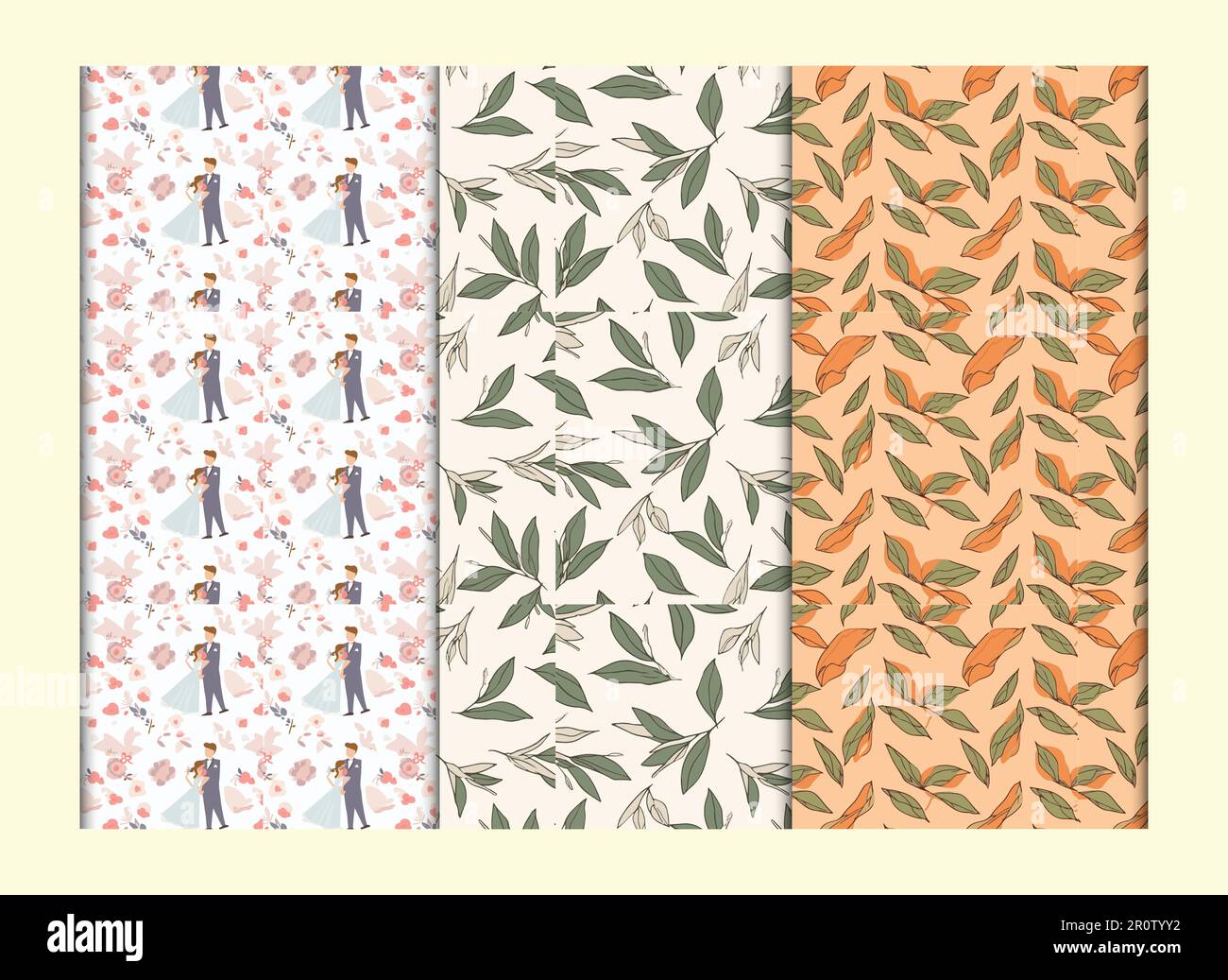 Seamless wedding pattern set background design Stock Vector Image & Art ...