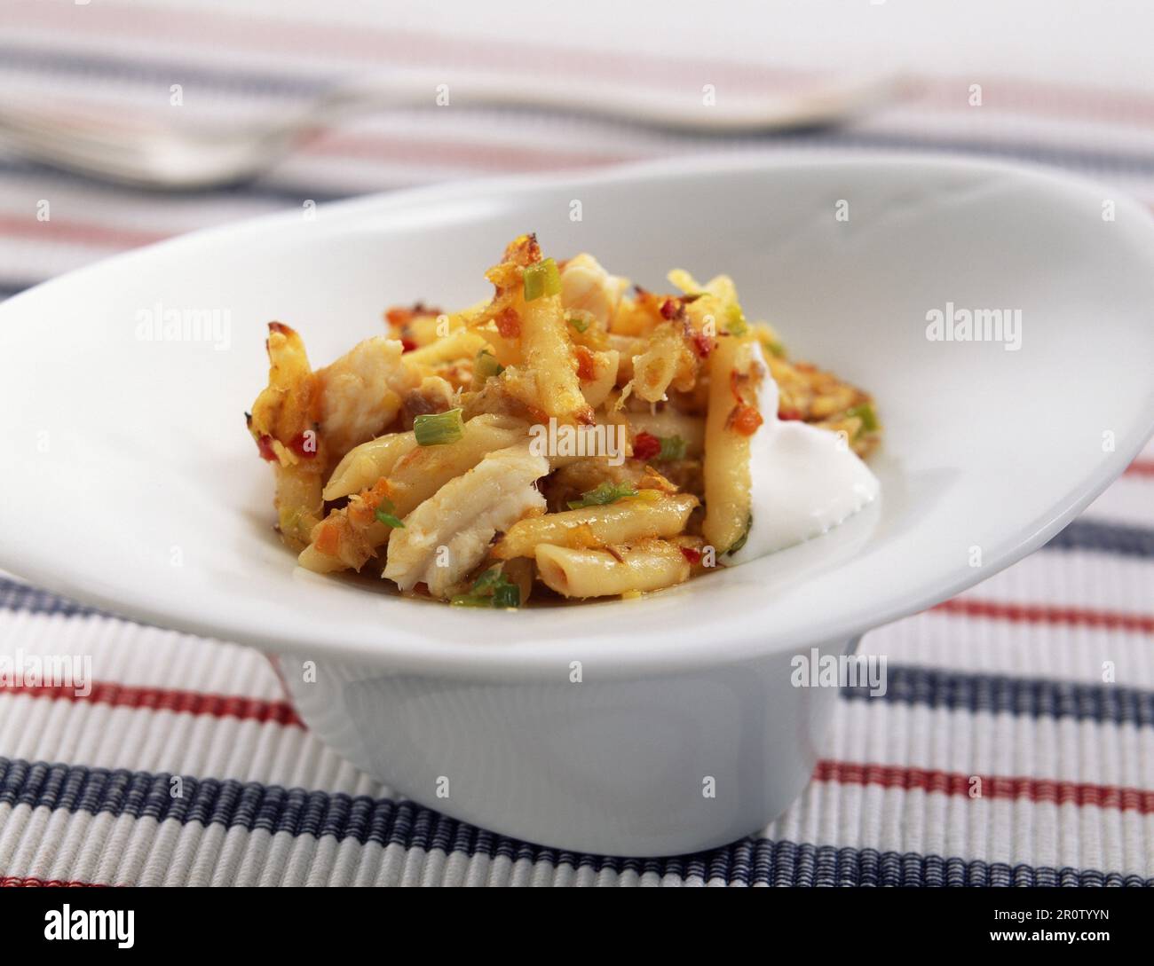Macaroni with fish Stock Photo - Alamy
