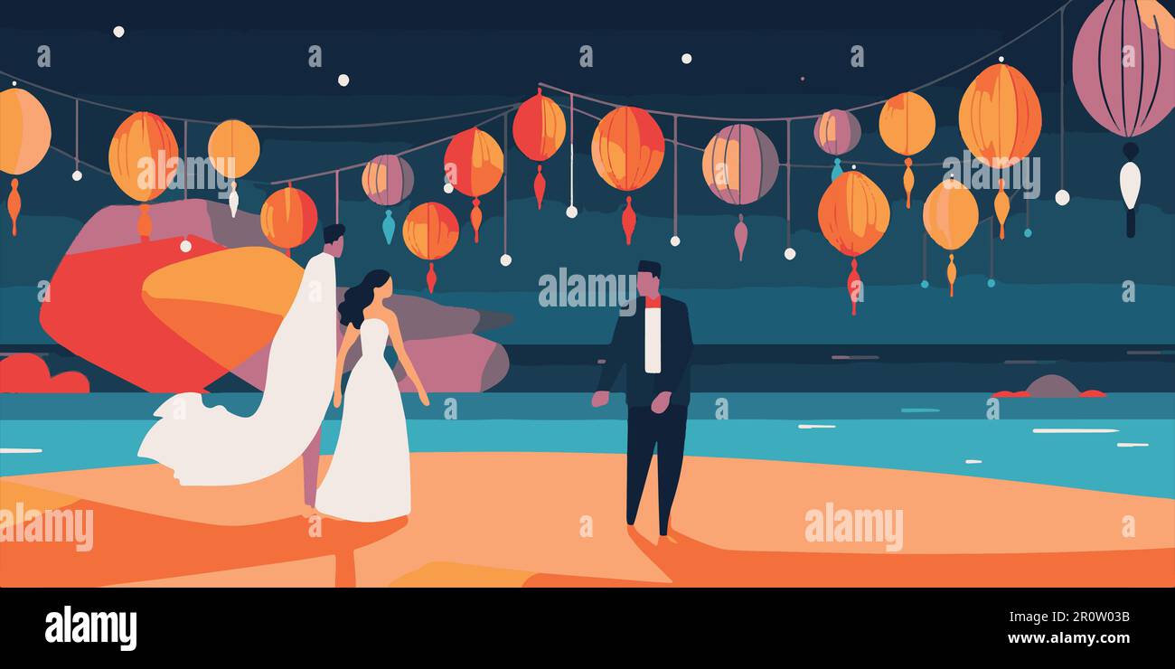 Wedding Enjoying moments abstract background design Stock Vector Image ...