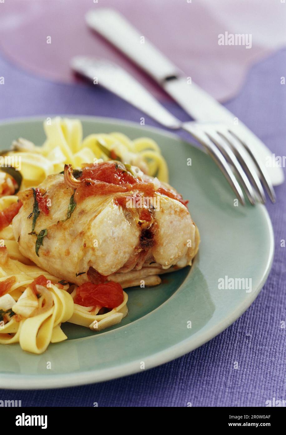 Saddle of rabbit with tarragon Stock Photo - Alamy