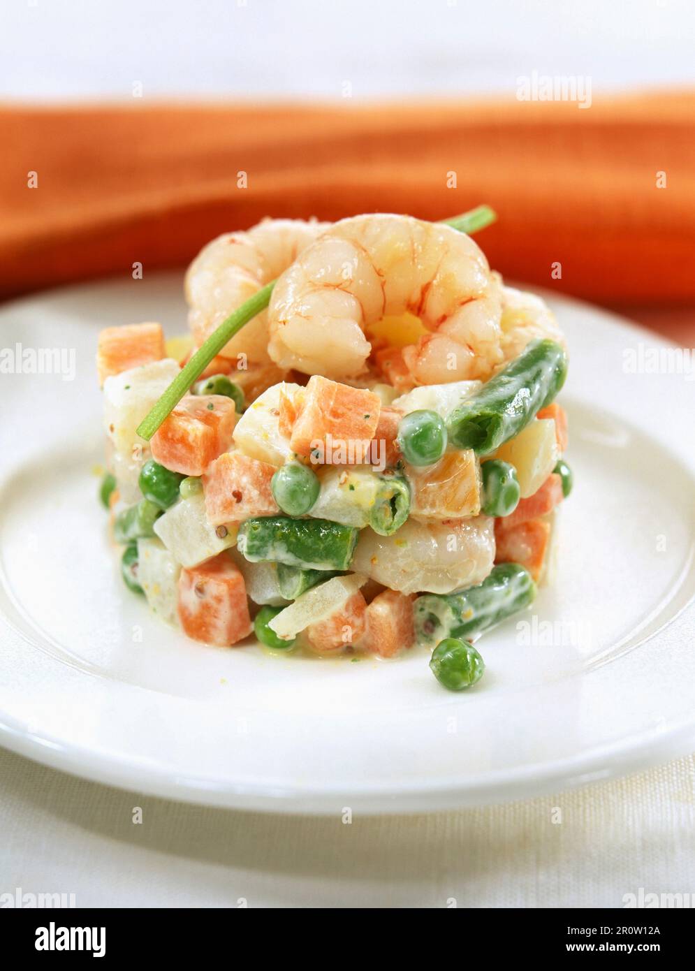 Mixed vegetables and prawns Stock Photo - Alamy