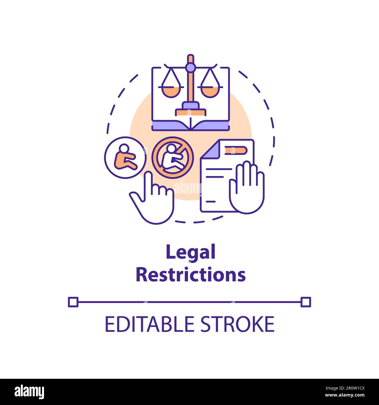 Legal restrictions concept icon Stock Vector Image & Art - Alamy