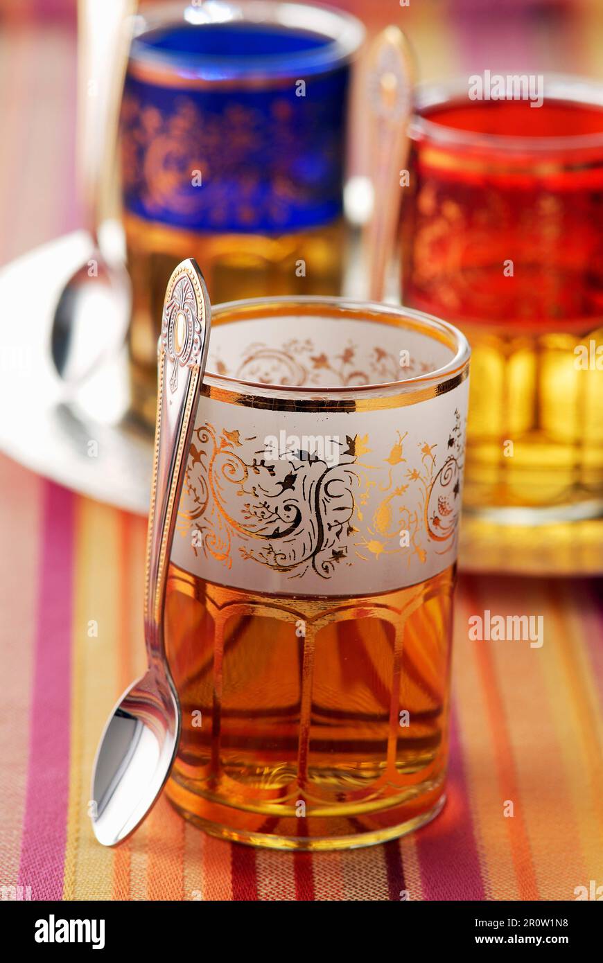 Colourful tea glasses hi-res stock photography and images - Alamy