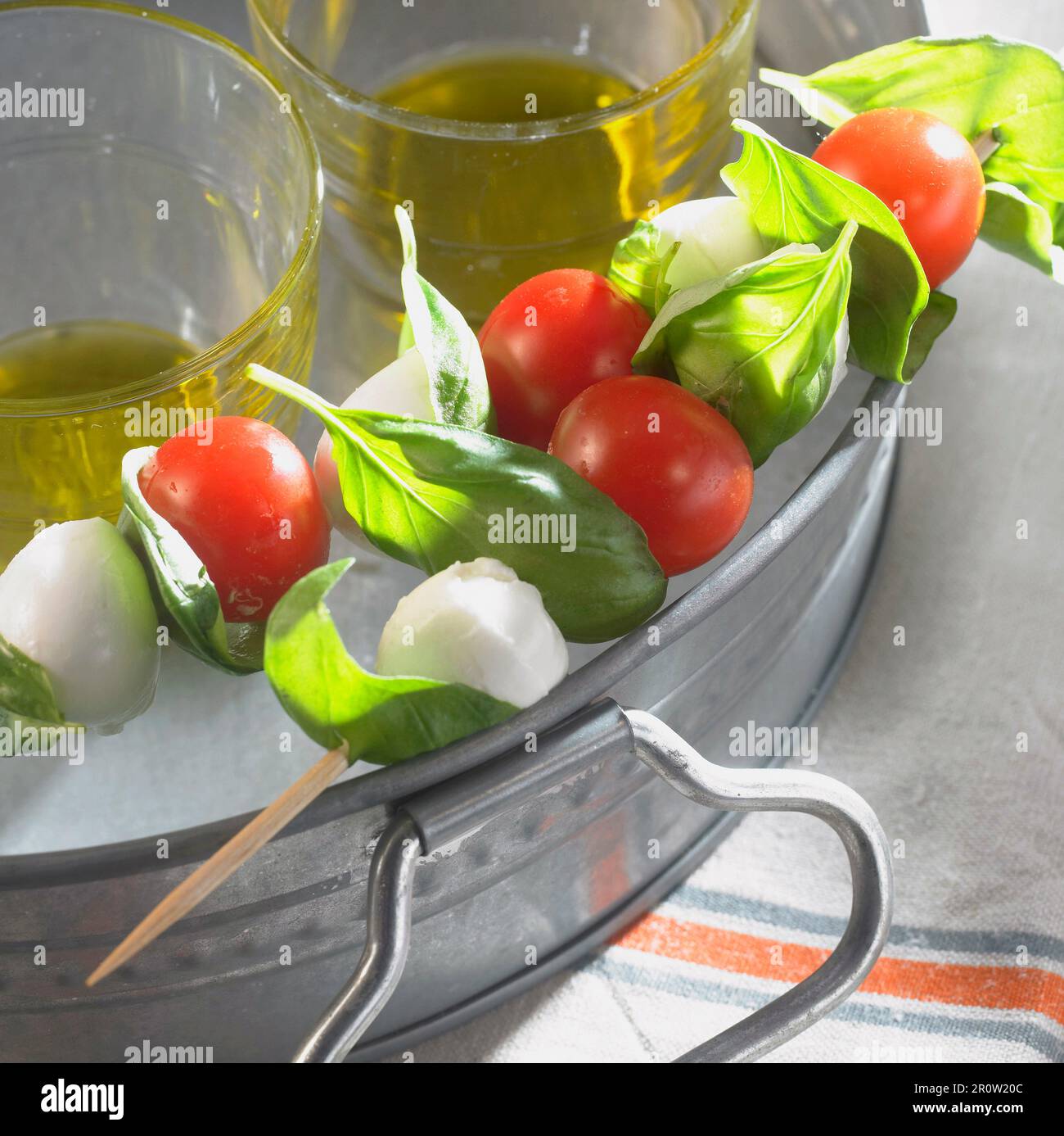 Italian summer brochettes Stock Photo - Alamy