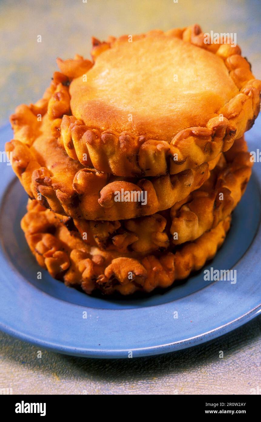 Tielle Sétoise (mini squid cakes, Languedoc, France Stock Photo - Alamy