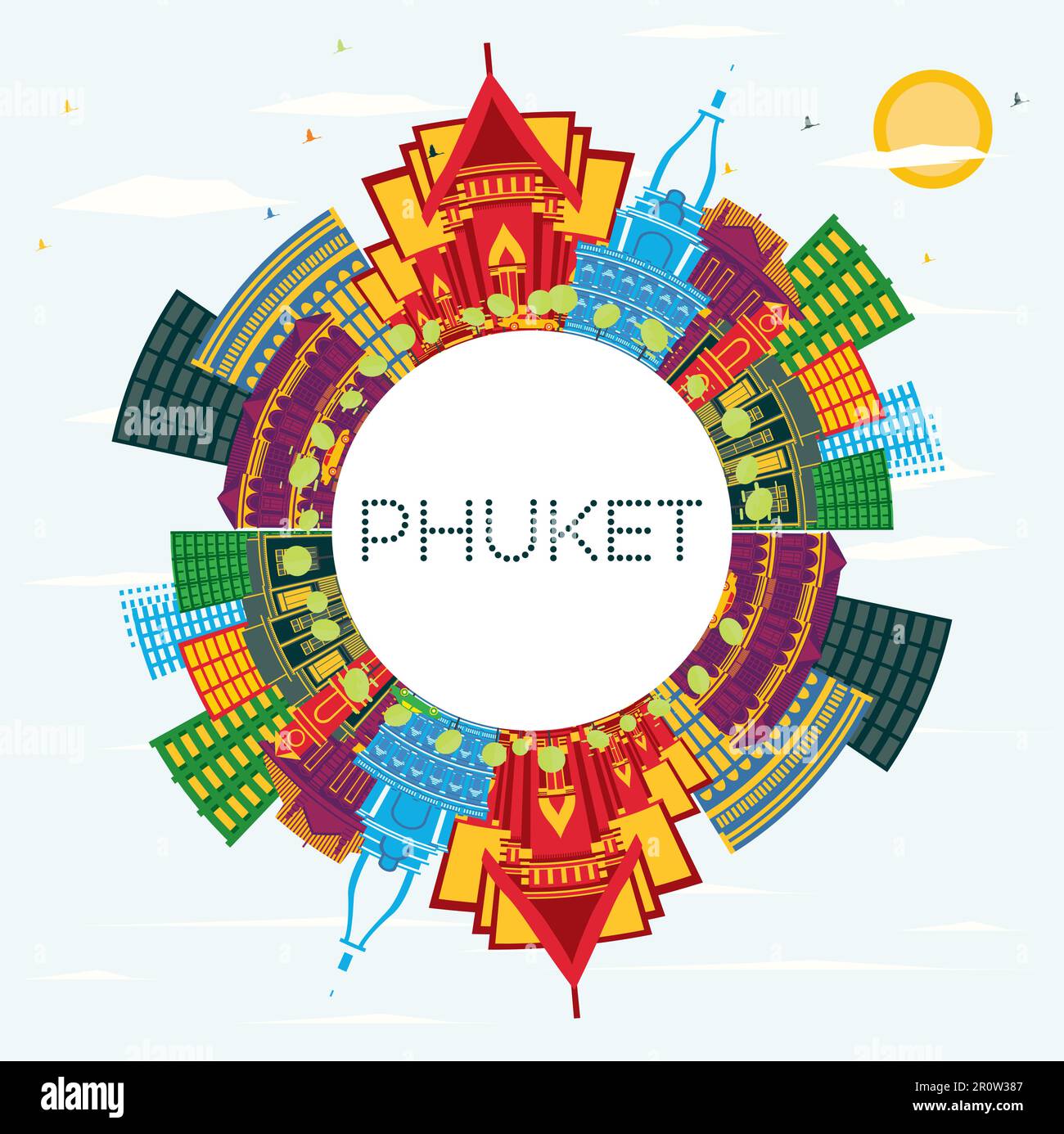 Blue tree phuket Stock Vector Images - Alamy