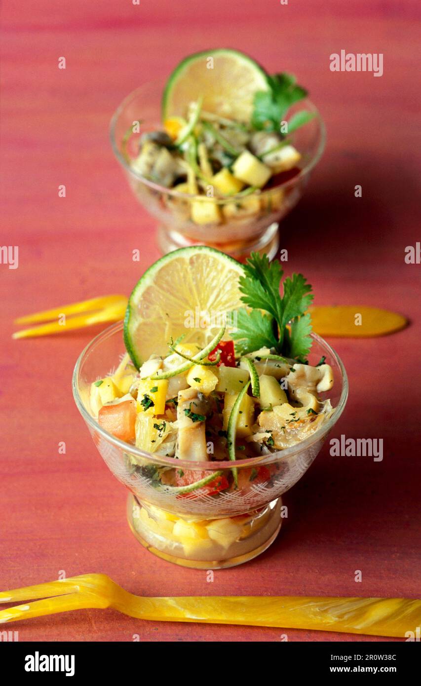 Exotic sea snail salad Stock Photo - Alamy