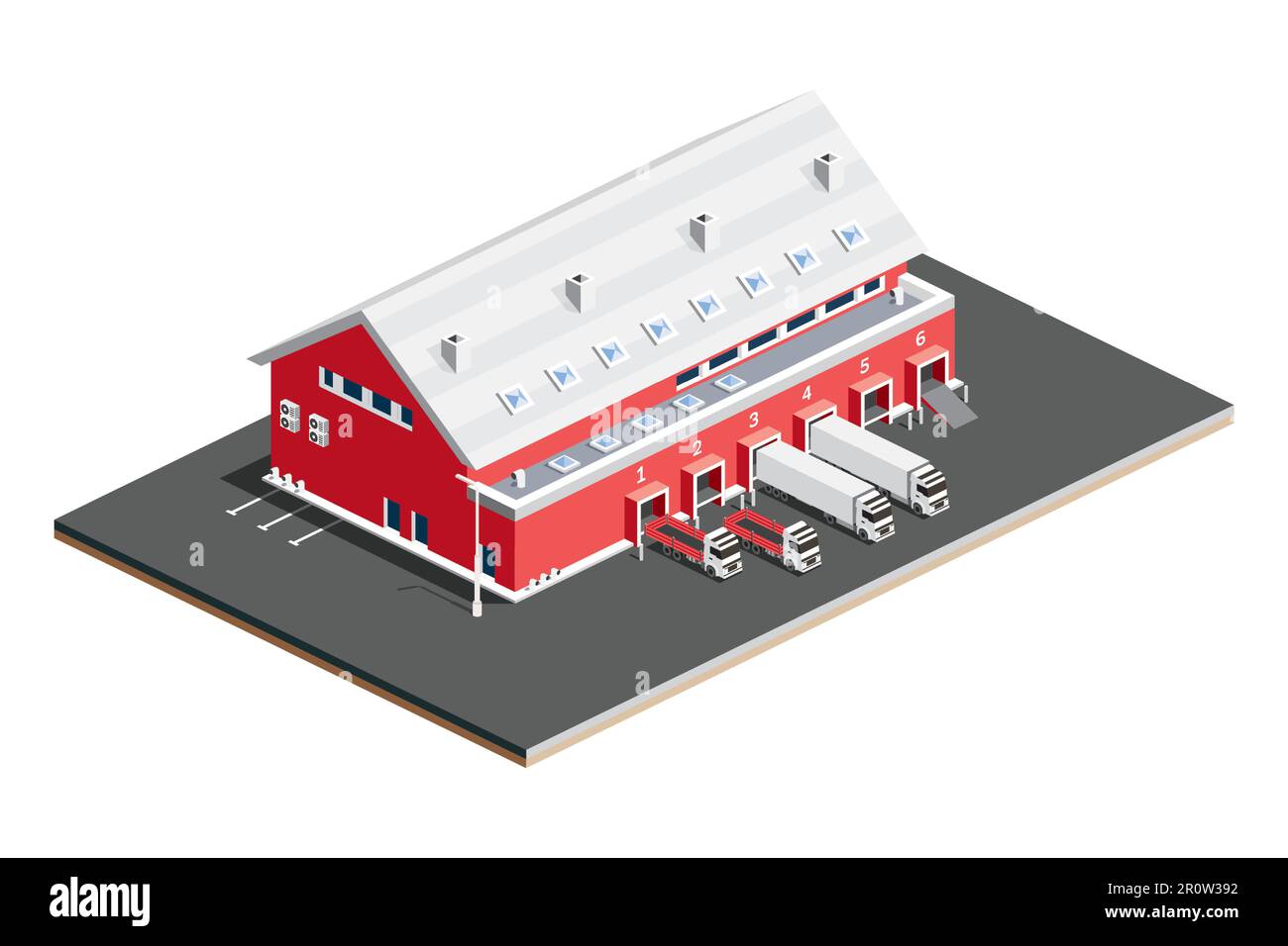 Isometric Distribution Logistic Center. Warehouse Storage Facilities ...