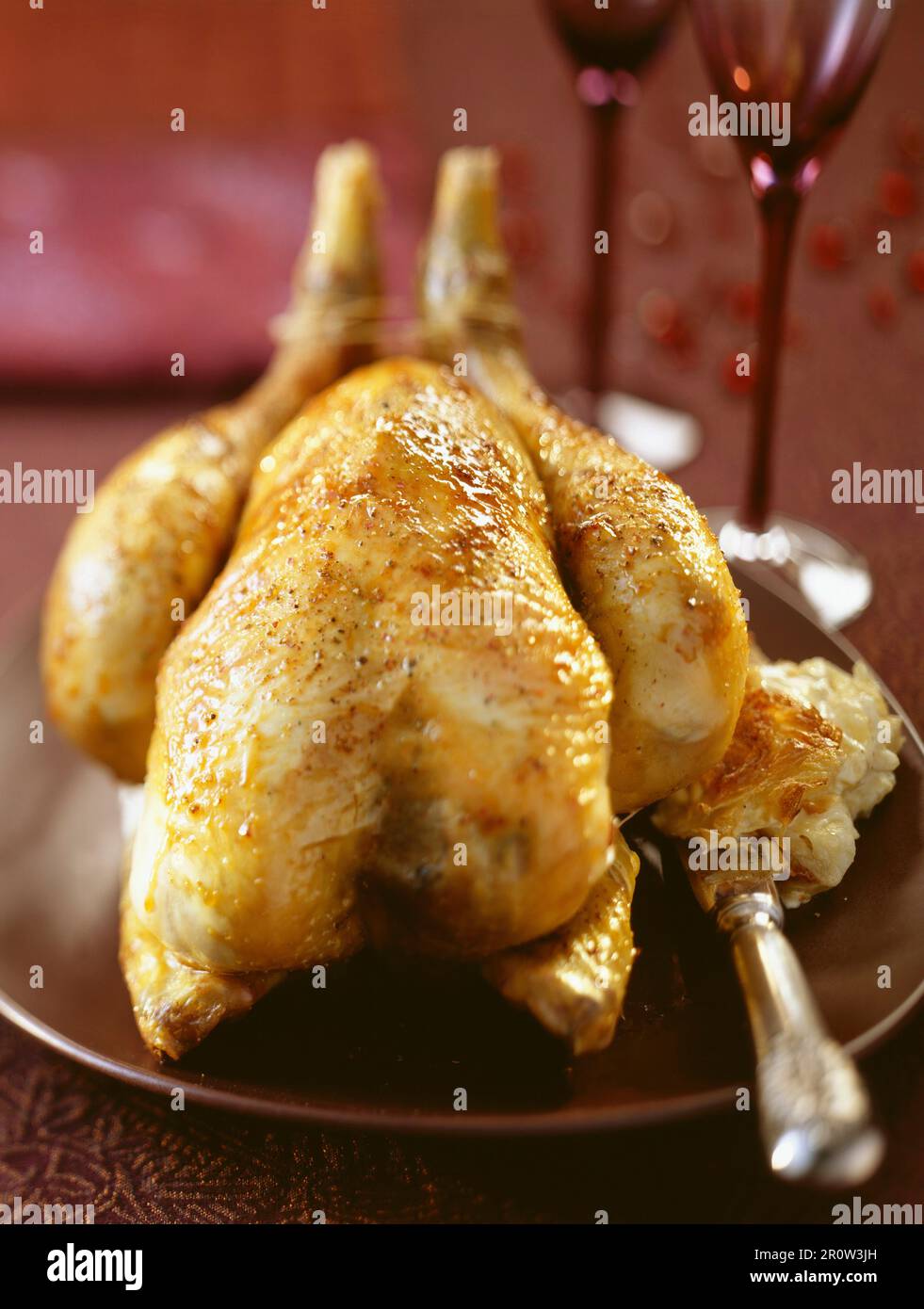 Christmas stuffed turkey Stock Photo - Alamy