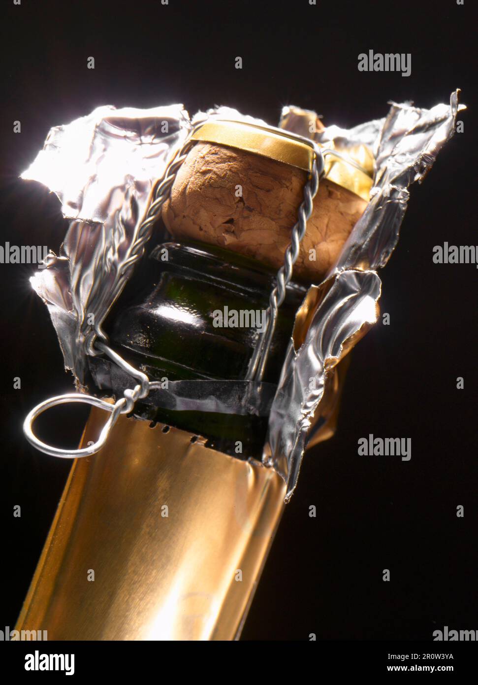 Neck of a champagne bottle Stock Photo - Alamy