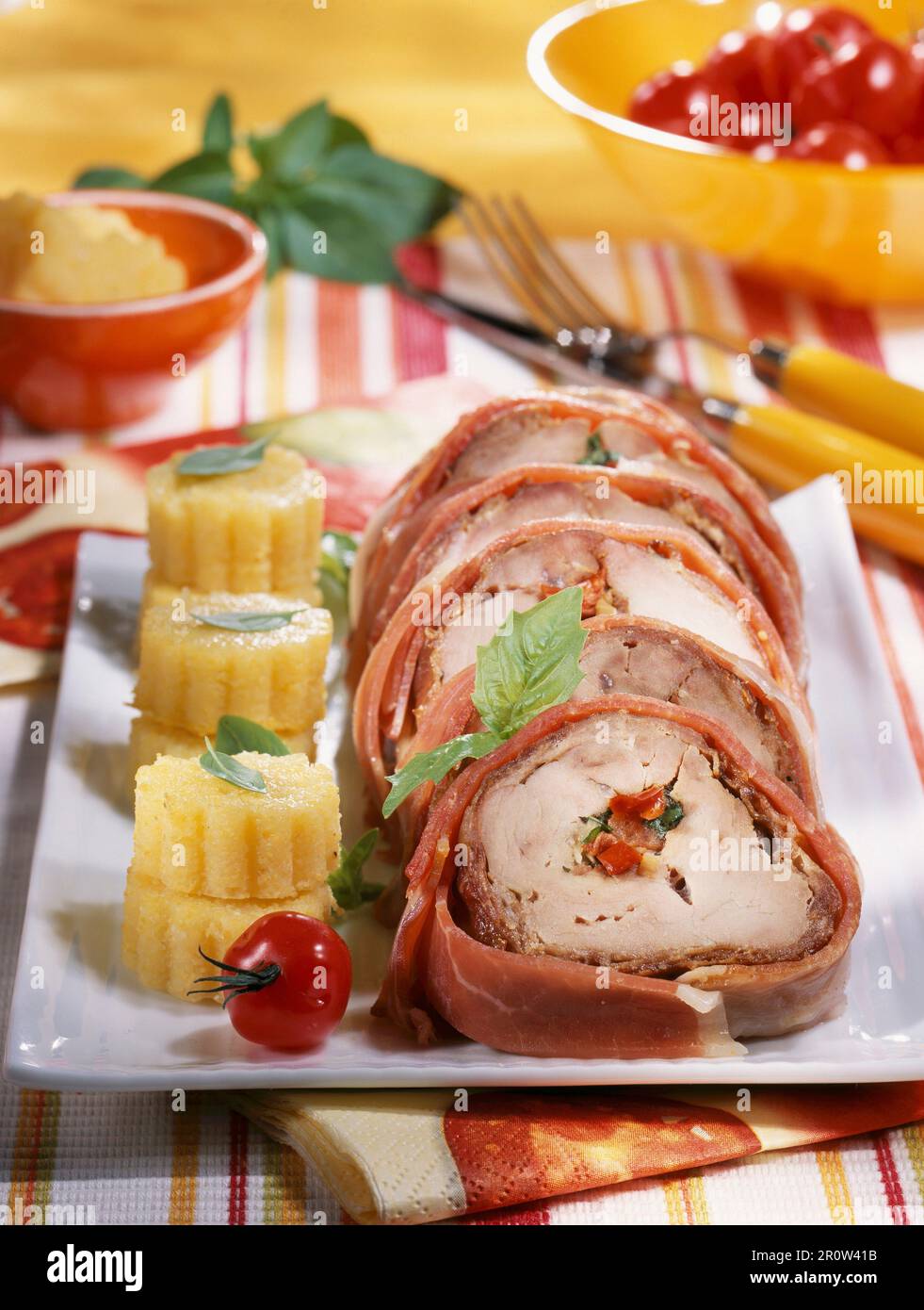 Italian-style stuffed Filet Mignon Stock Photo - Alamy