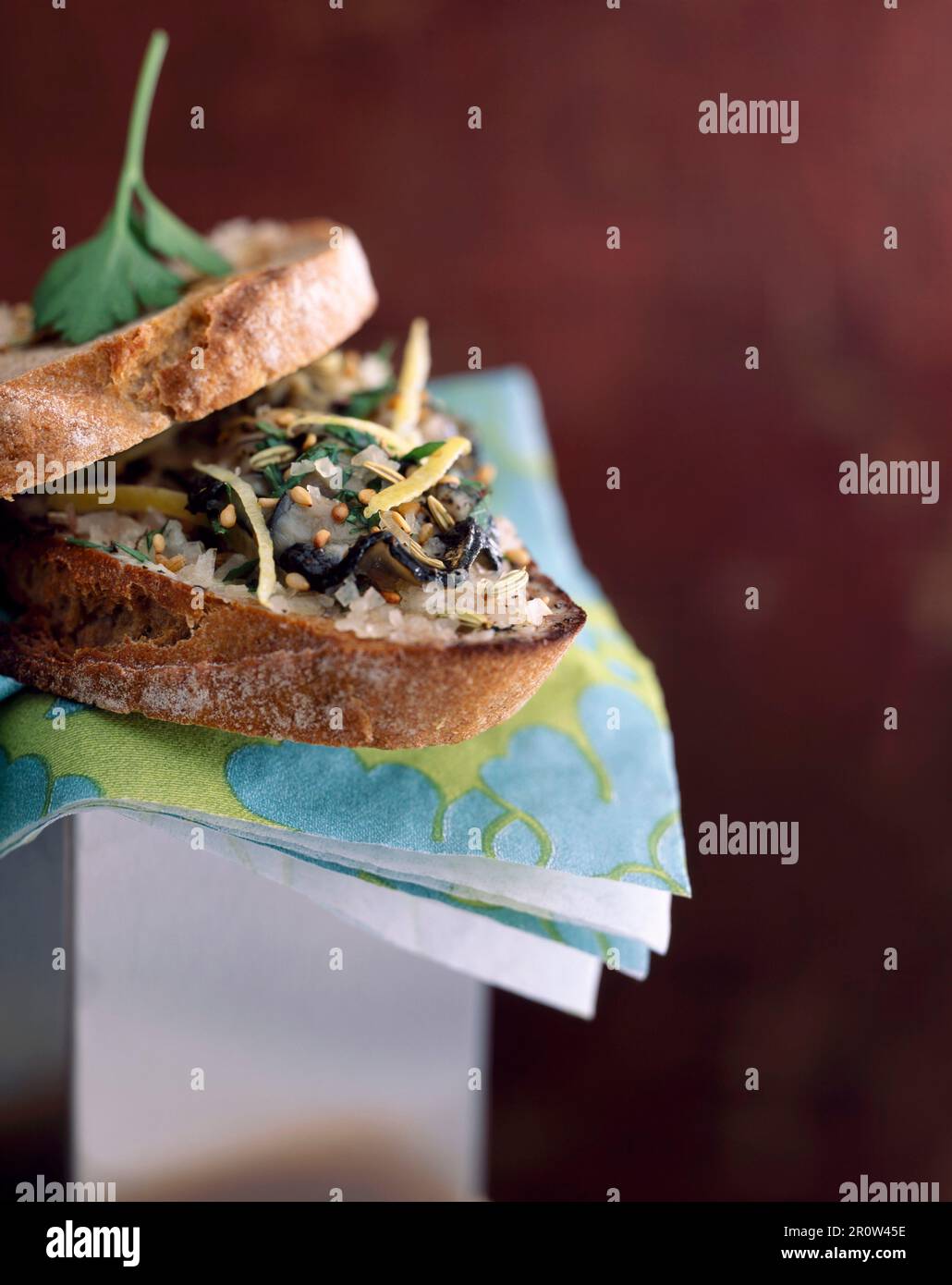 Marine oyster sandwich Stock Photo - Alamy