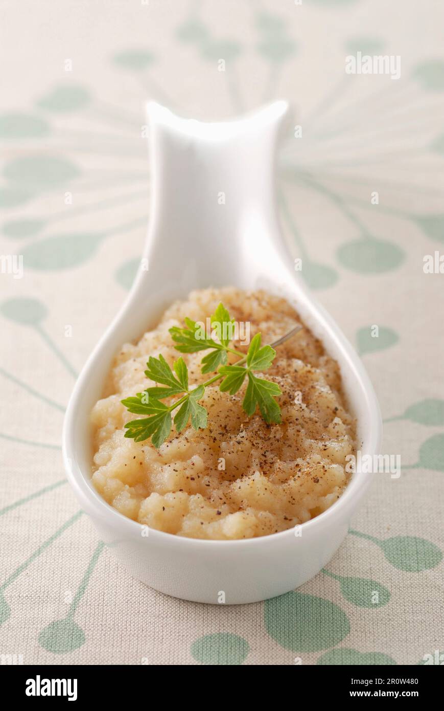 Root celery mousse Stock Photo - Alamy