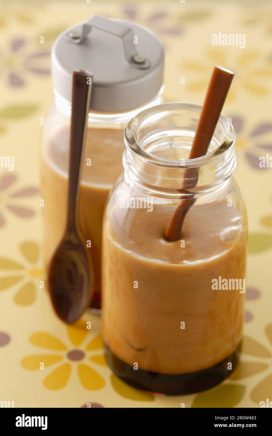 Salt butter fudge mousse Stock Photo - Alamy