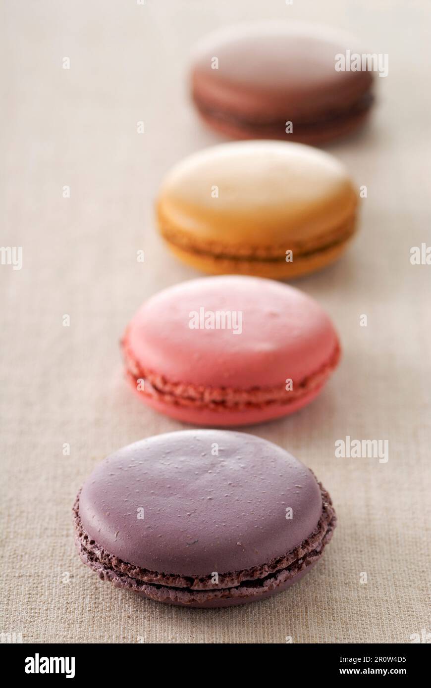 line of macaroons Stock Photo - Alamy