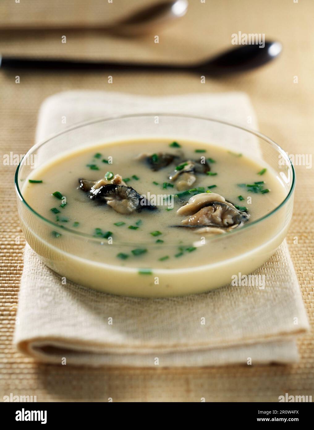 Cut chives on soup hi-res stock photography and images - Alamy
