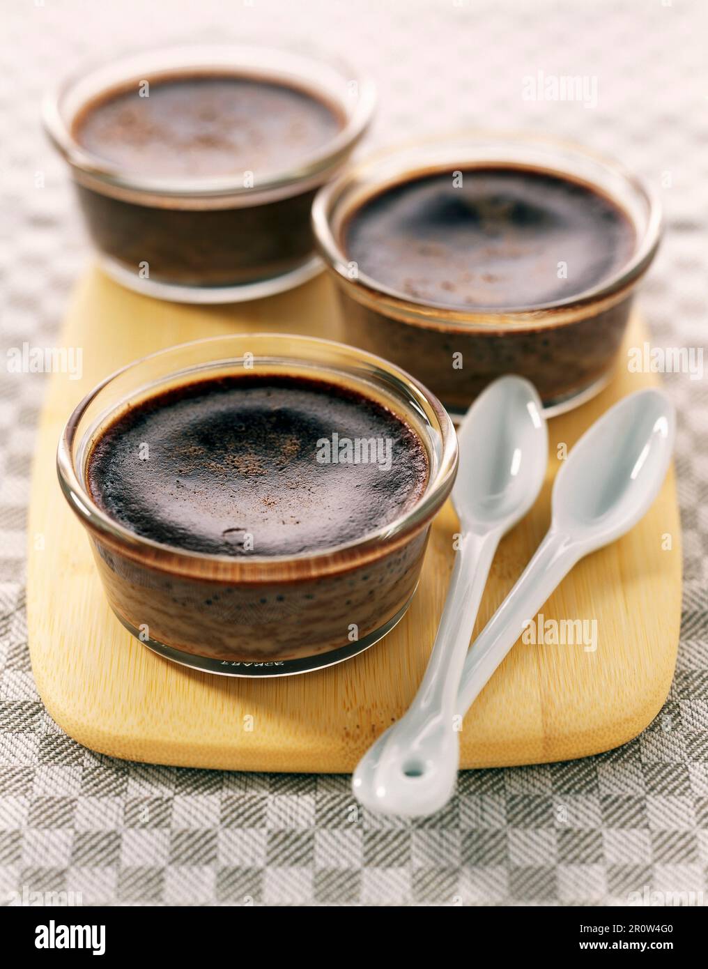 Individual chocolate cream desserts Stock Photo - Alamy