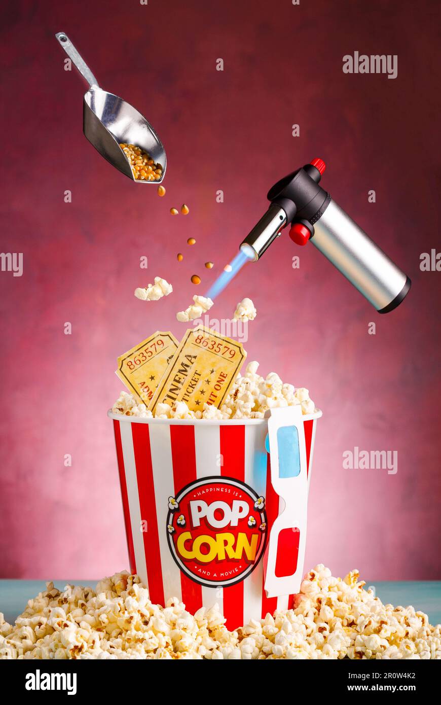 Popcorn box flying hi-res stock photography and images - Alamy