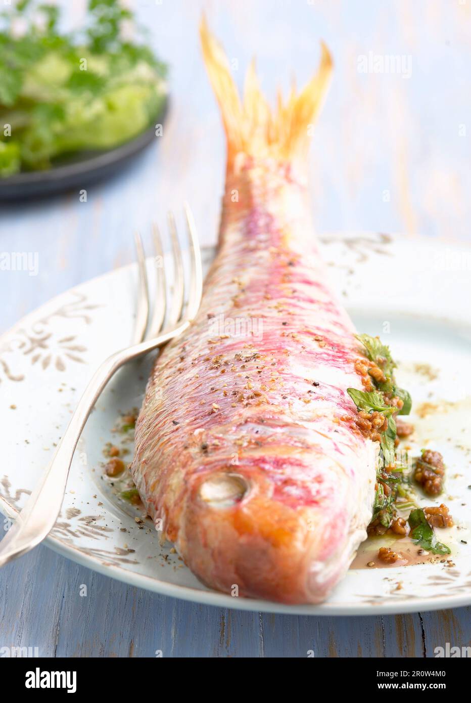 Grilled red mullet Stock Photo - Alamy