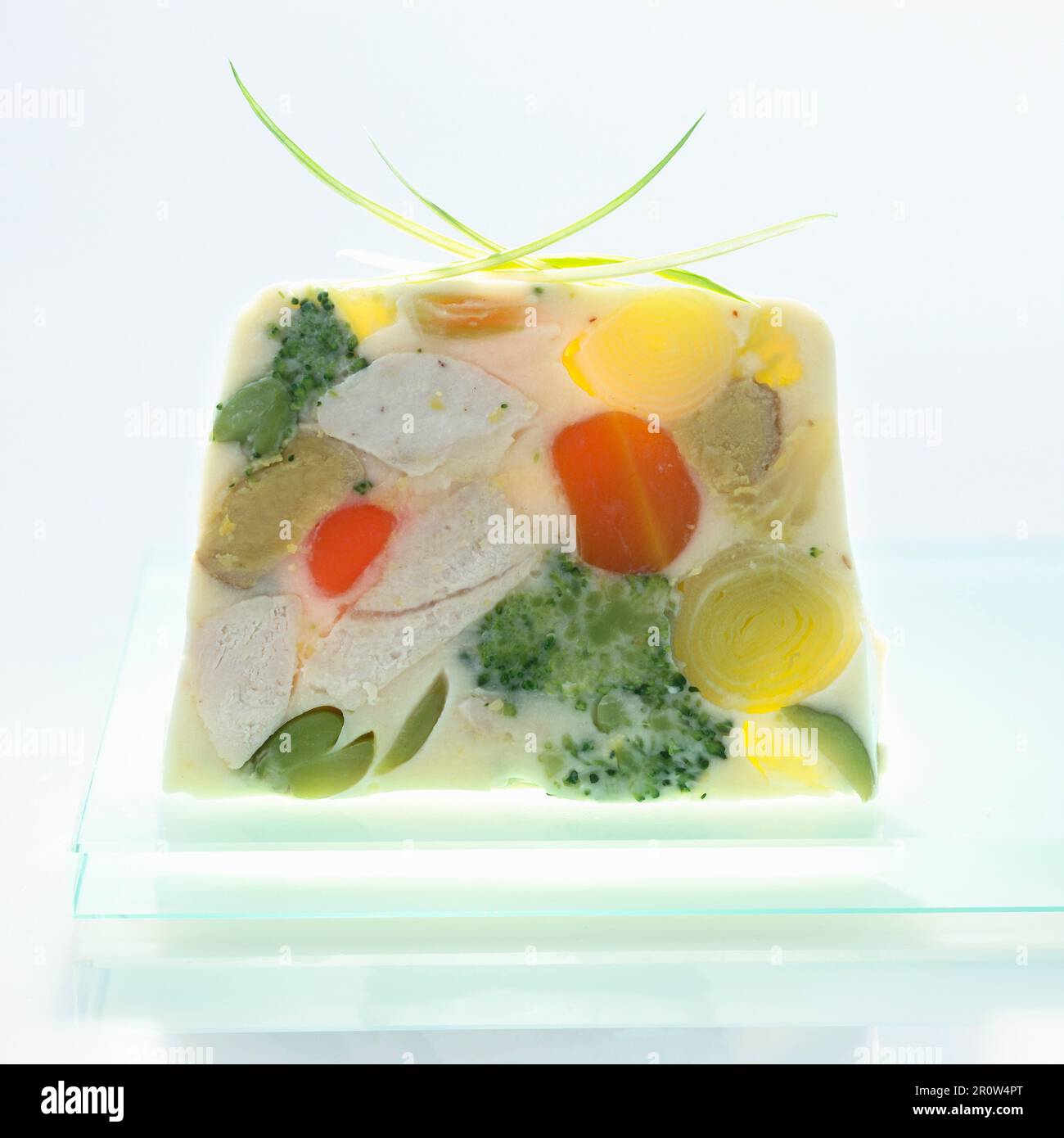 Chicken and vegetable terrine Stock Photo - Alamy