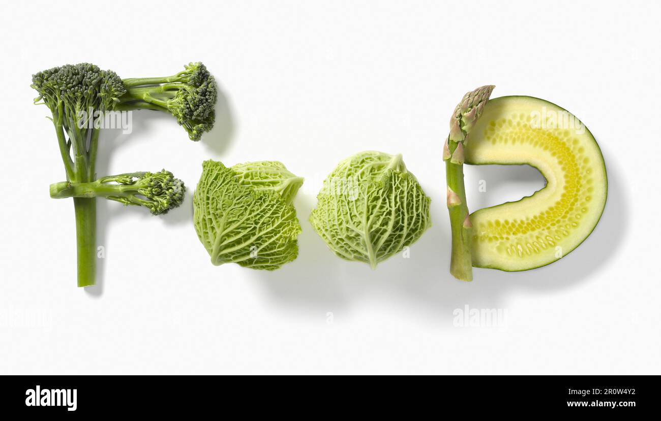 Food written vegetables hi-res stock photography and images - Alamy