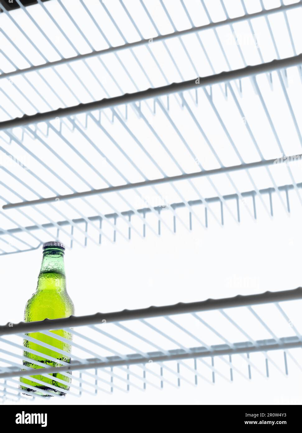 Bottle of beer in the refrigerator Stock Photo - Alamy