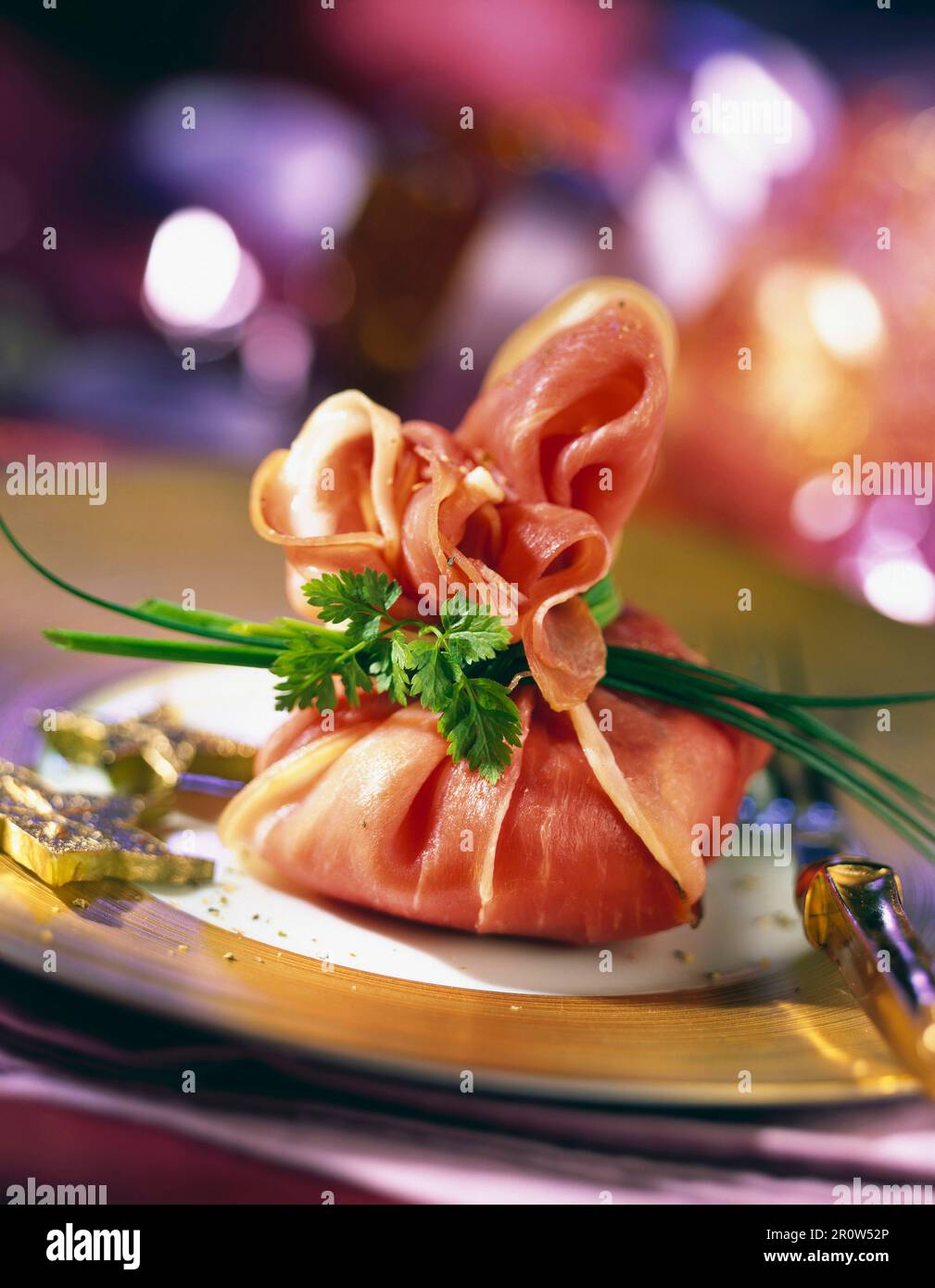Surprise raw ham purse Stock Photo - Alamy