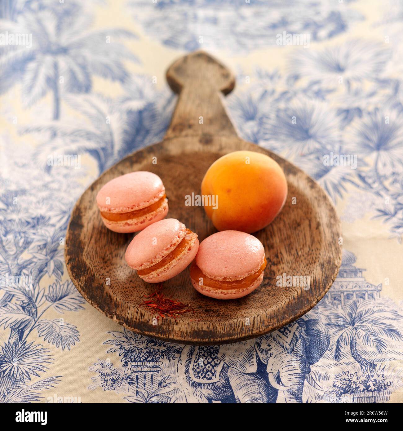 Apricot and saffron macaroons Stock Photo - Alamy