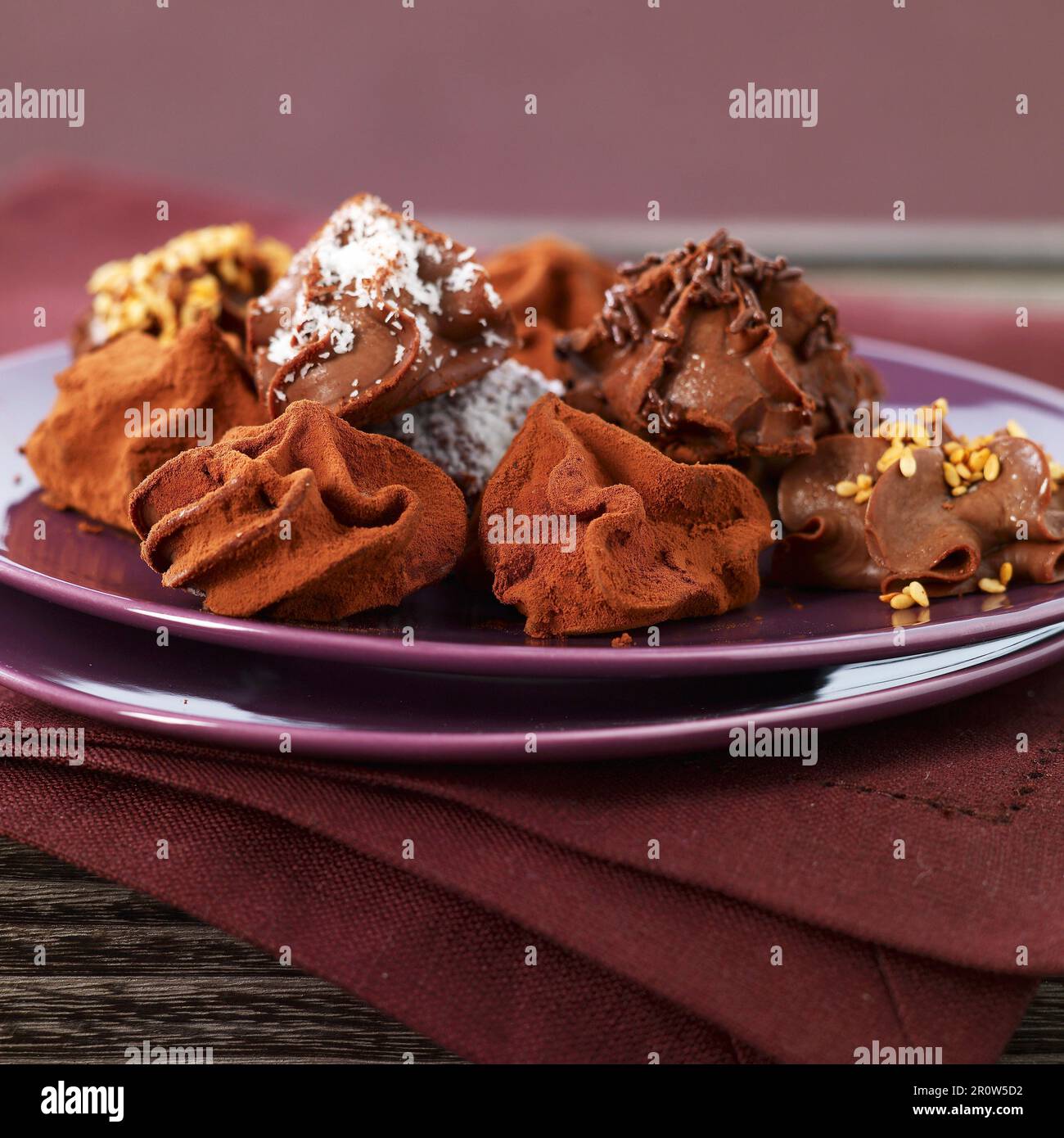 Chocolate truffles grated coconut hi-res stock photography and images ...