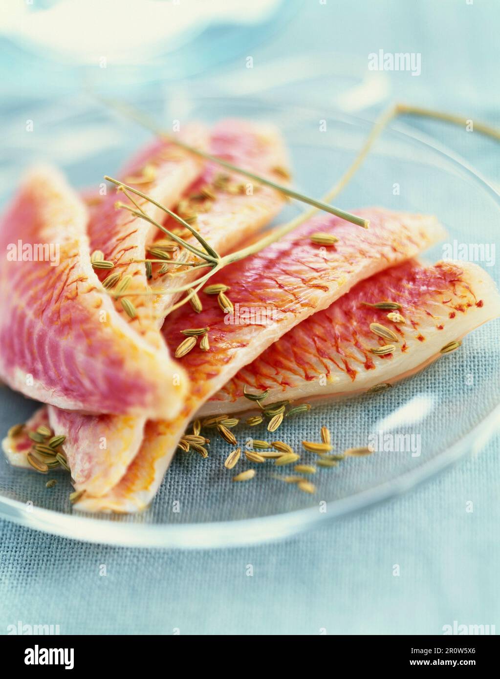 Red mullet fillets with fennel seeds Stock Photo - Alamy
