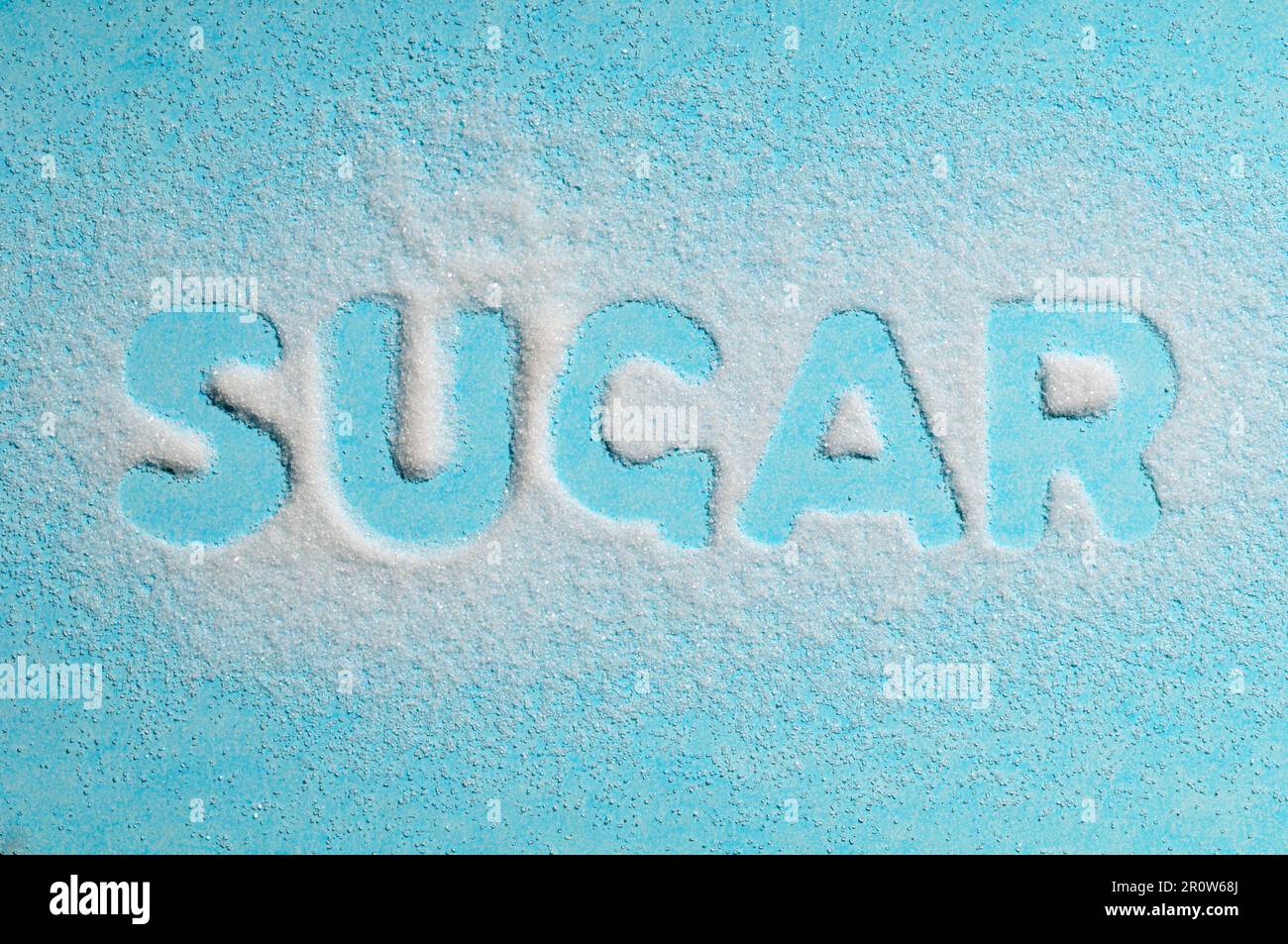 The word "sugar" written with sugar Stock Photo - Alamy