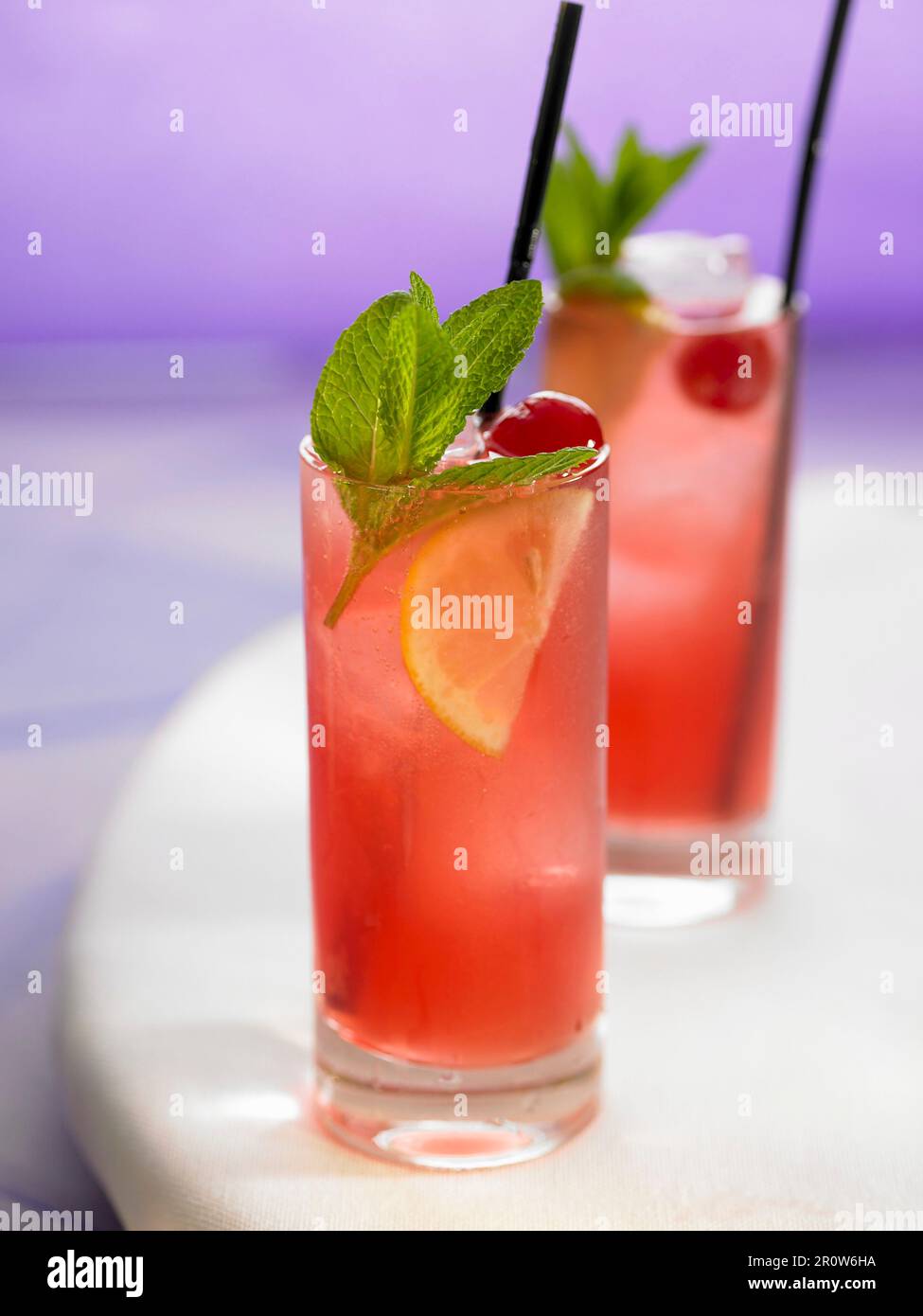Singapore Sling cocktails Stock Photo - Alamy