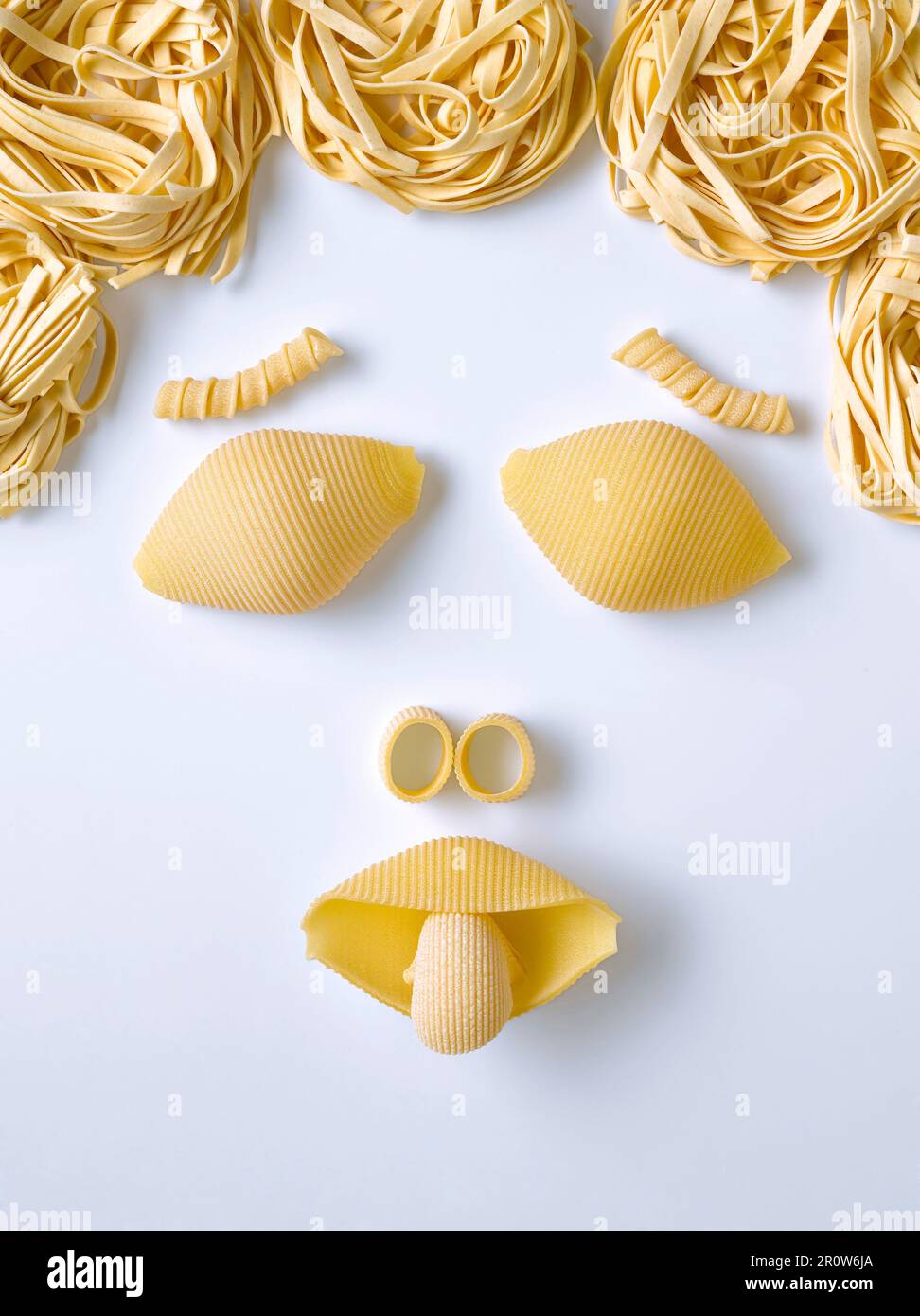 Pasta in the shape of a face Stock Photo - Alamy